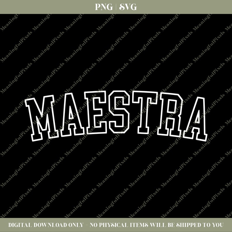 Maestra SVG & PNG - Etsy