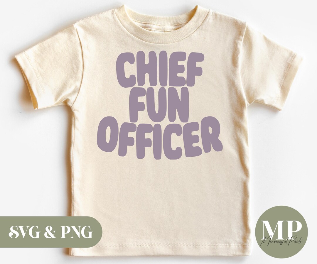 Chief Fun Officer | Funny Kids/toddlers SVG & PNG - Etsy