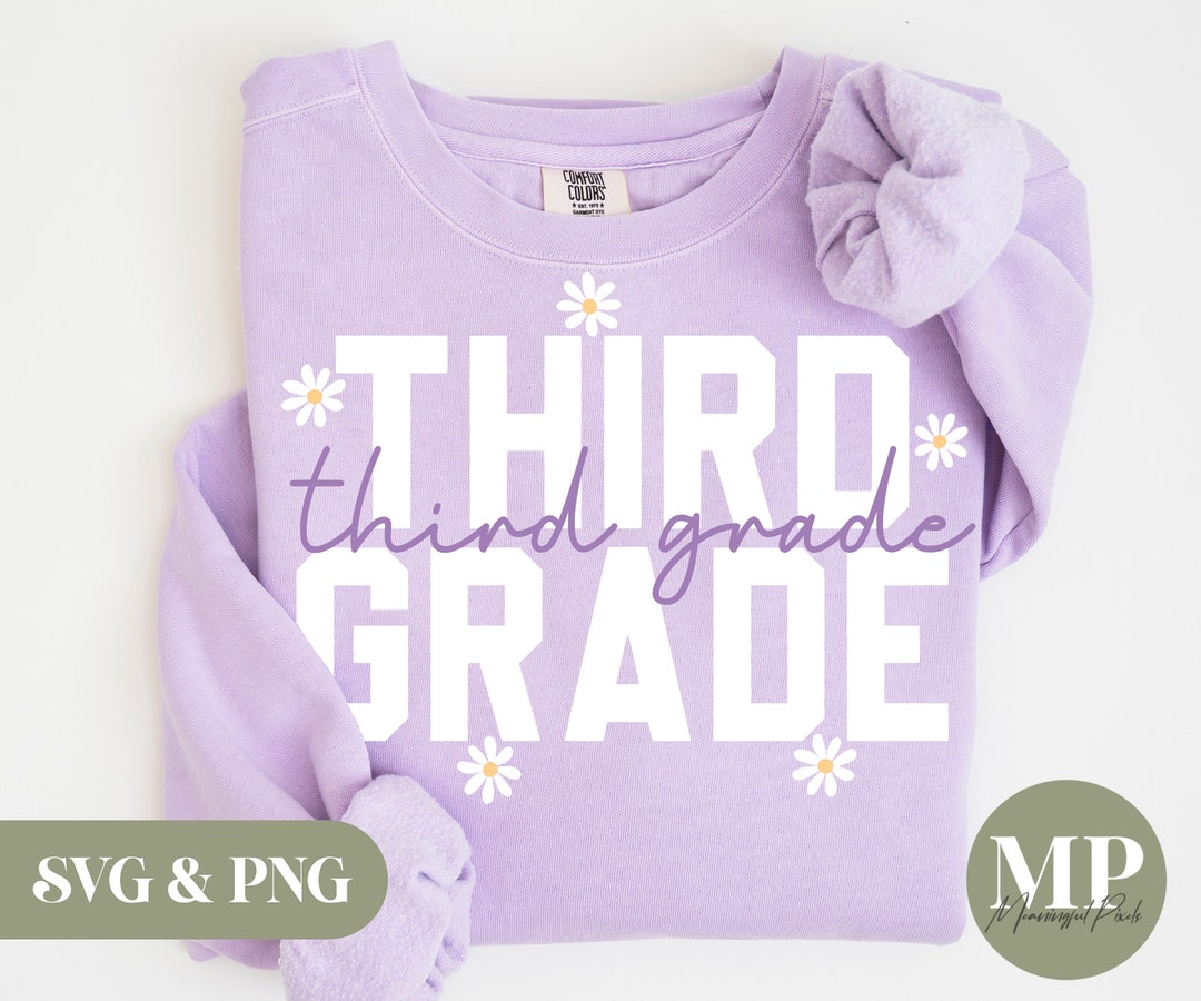 Third Grade SVG & PNG - Etsy