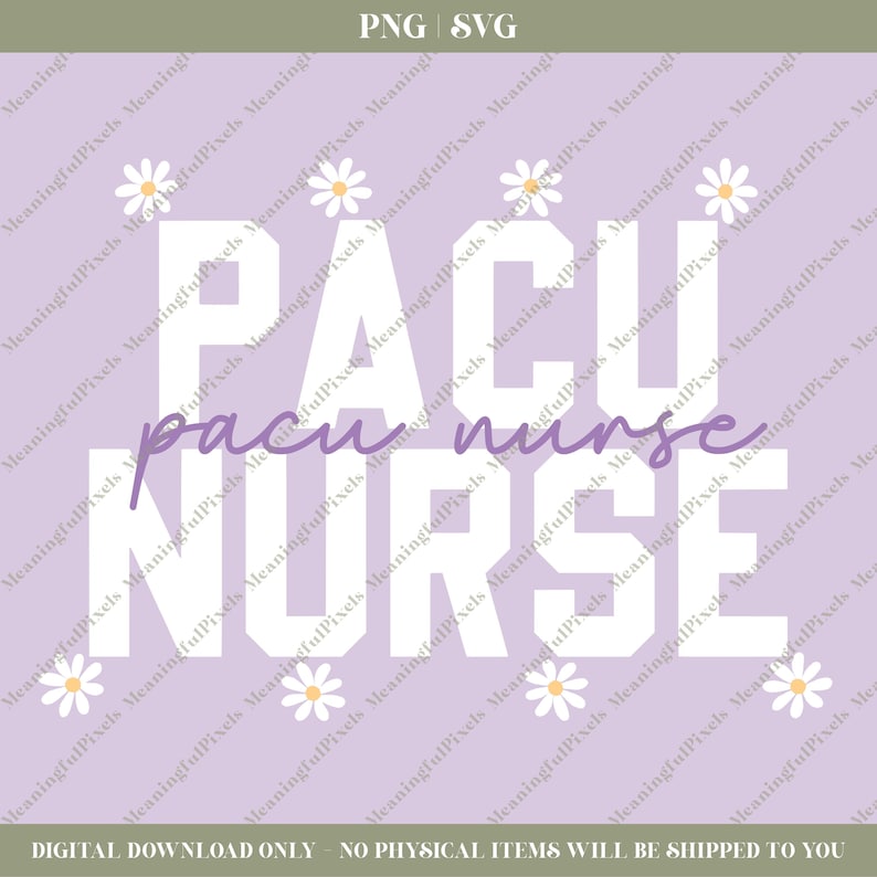 PACU Nurse SVG & PNG - Etsy