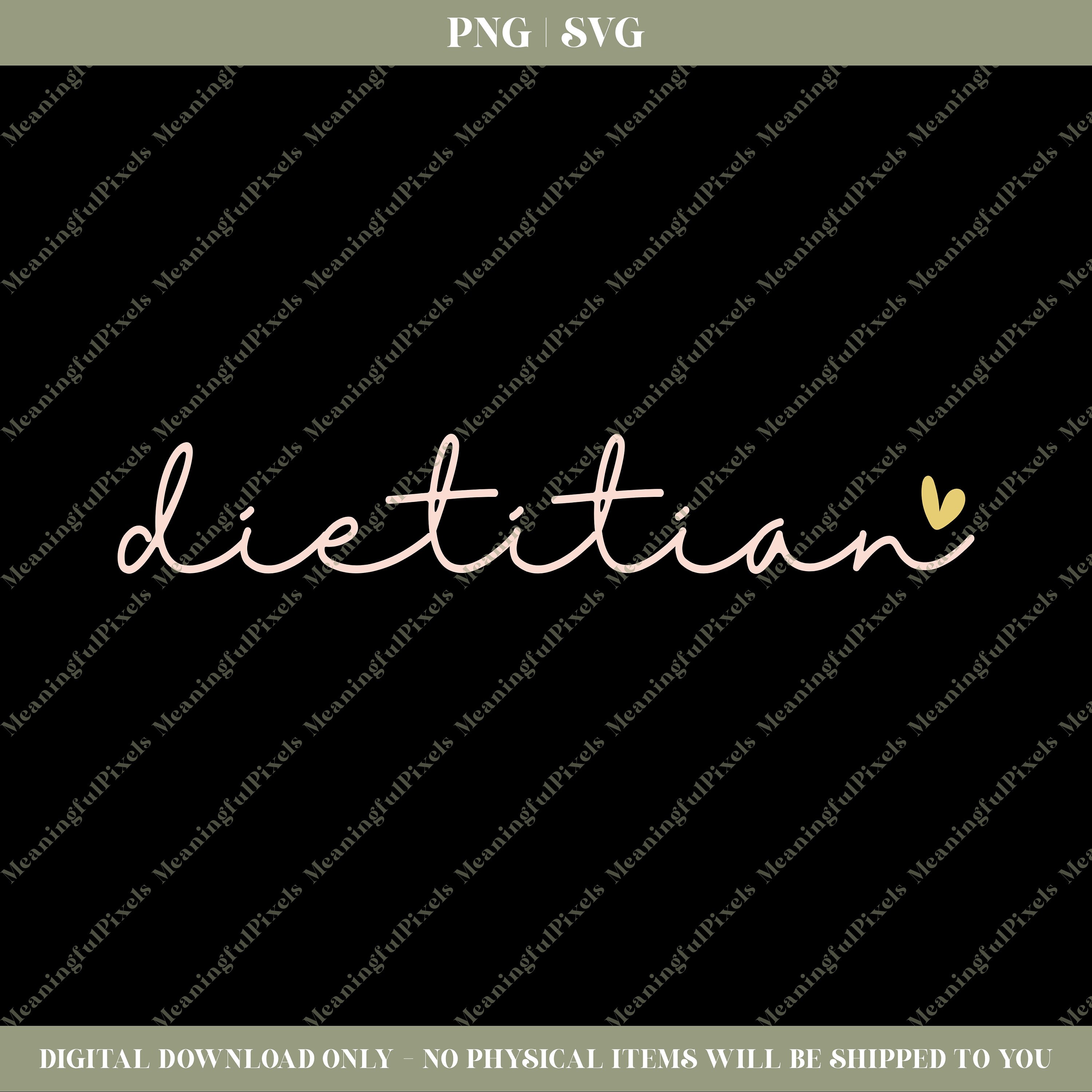 Dietitian SVG & PNG - Etsy