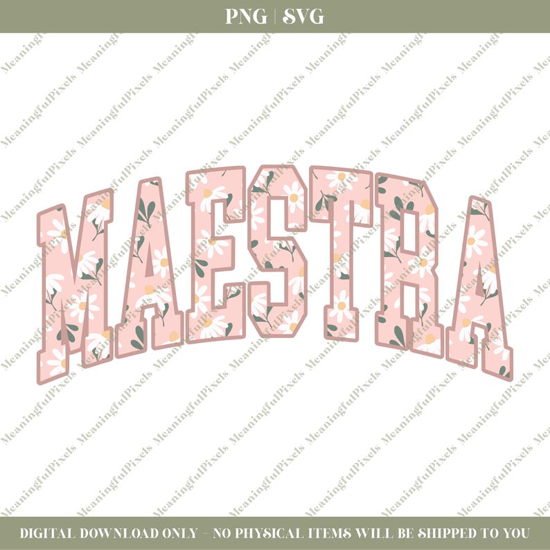 Maestra SVG & PNG - Etsy