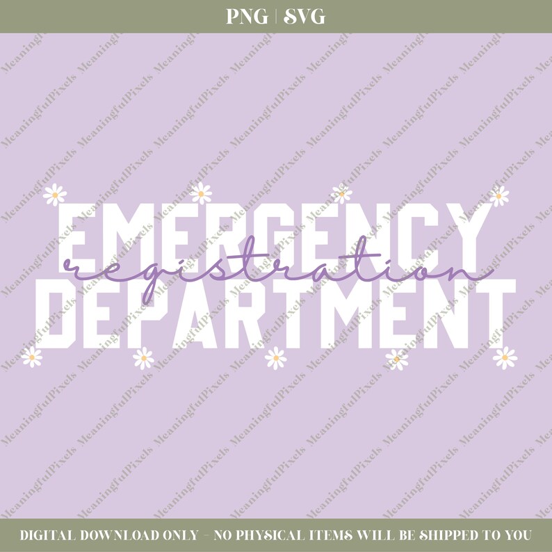 Emergency Department Registration SVG & PNG - Etsy