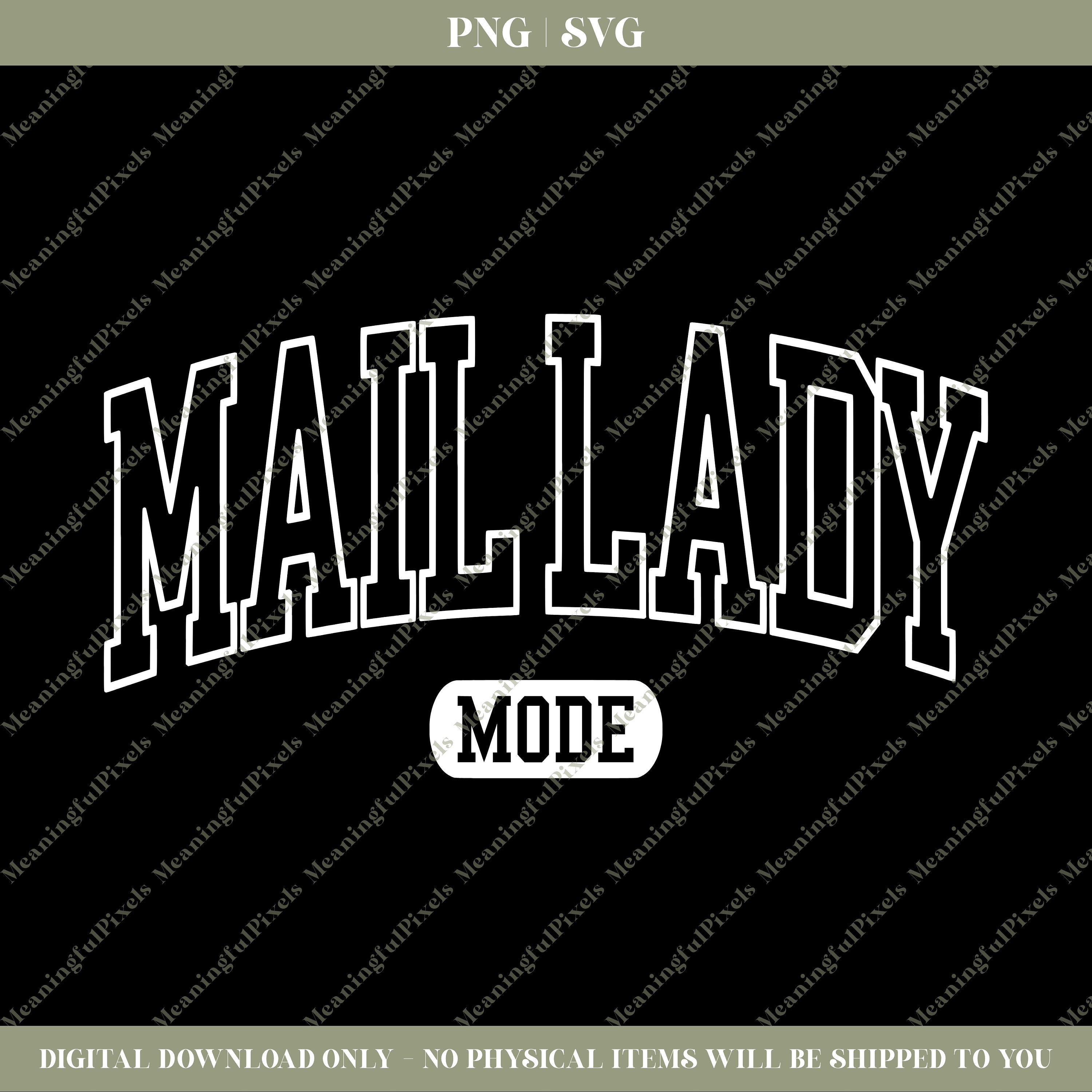 Mail Lady Mode Mail Lady SVG & PNG - Etsy