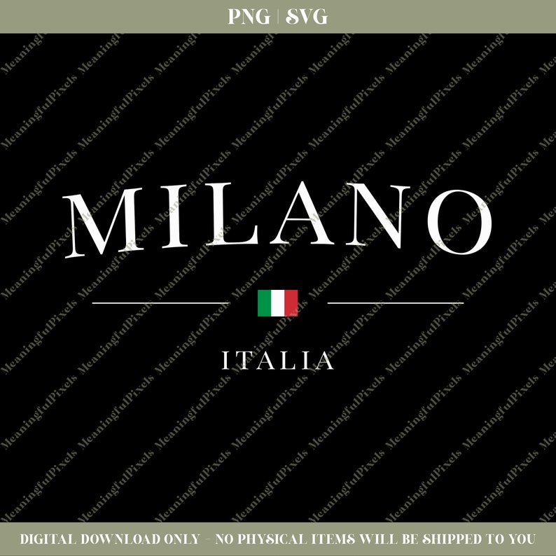 Milano | Milan SVG & PNG - Etsy
