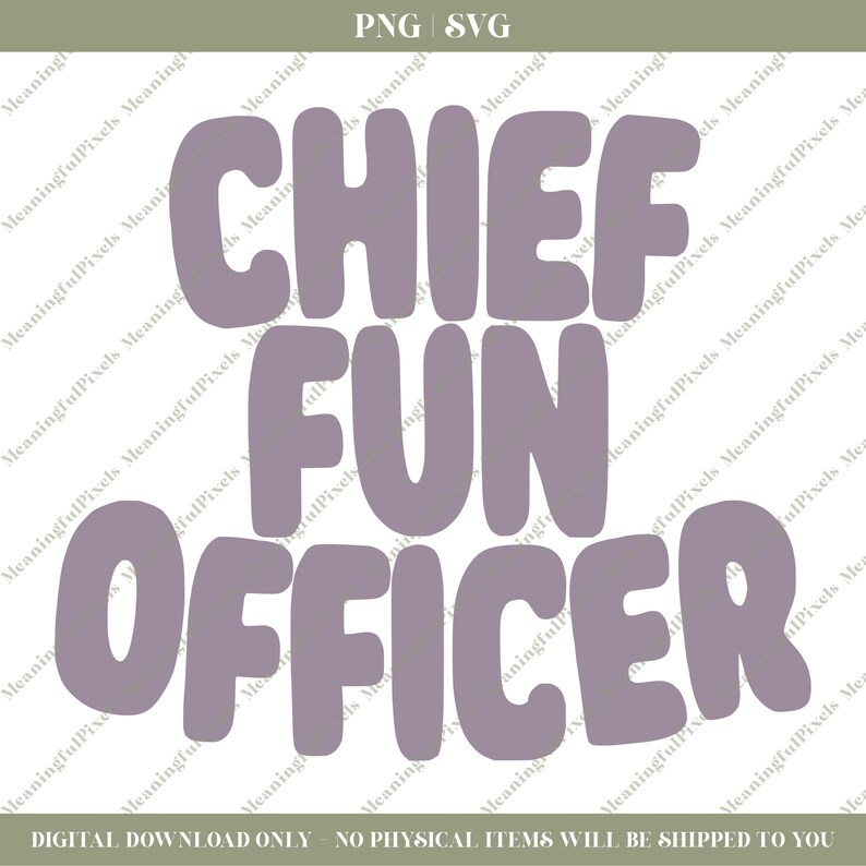 Chief Fun Officer | Funny Kids/toddlers SVG & PNG - Etsy
