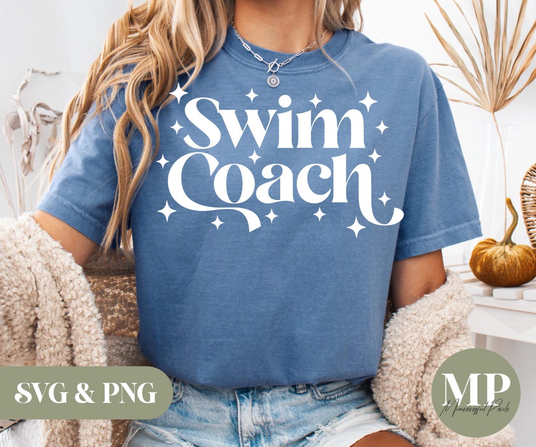 Swim Coach SVG & PNG - Etsy