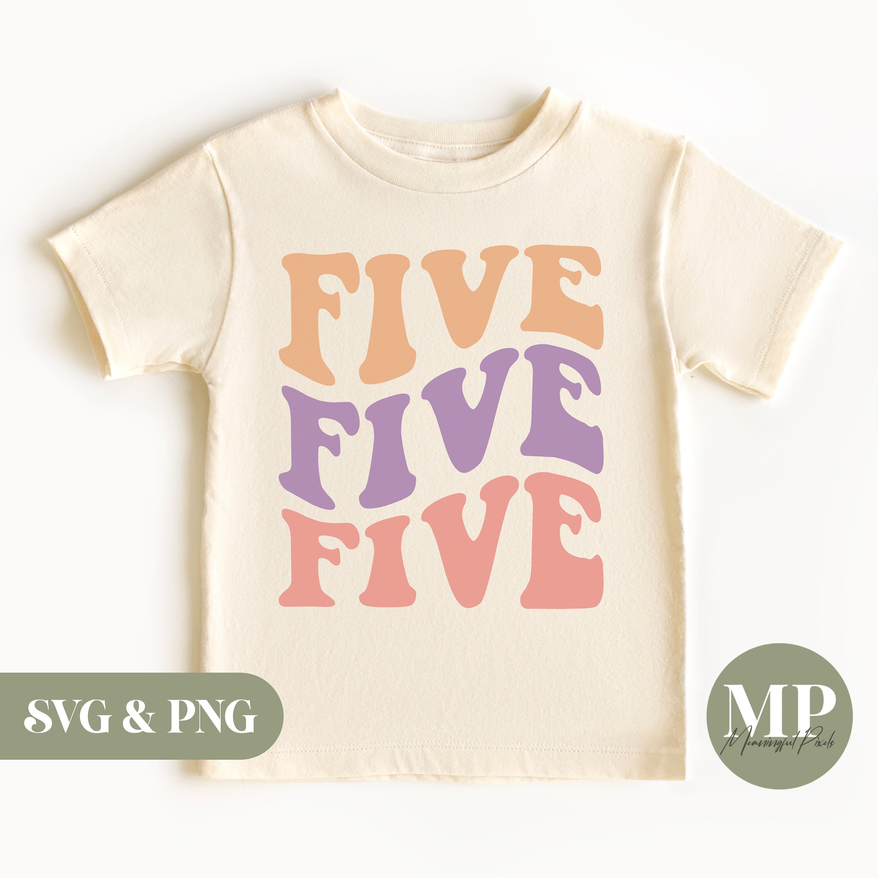 Five Five Years Old 5th Birthday SVG & PNG - Etsy