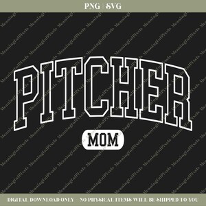 Pitcher Mom SVG & PNG - Etsy