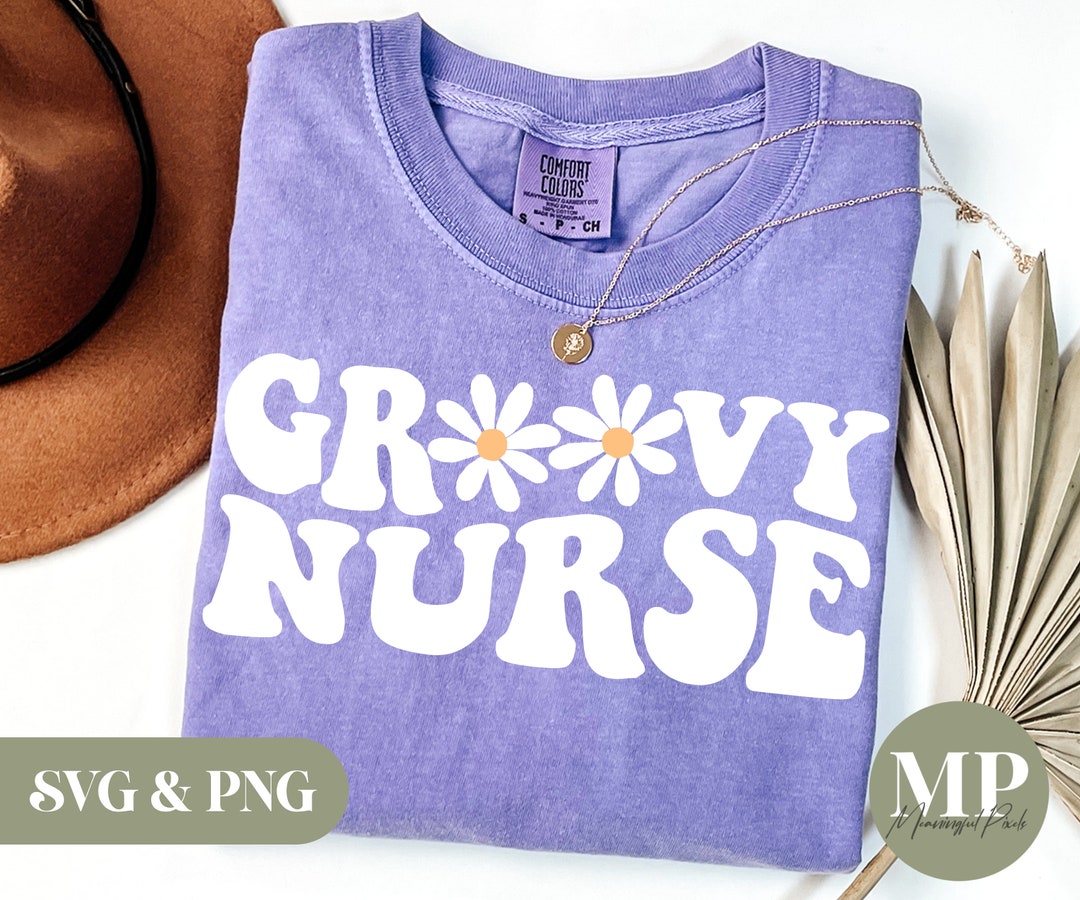 Groovy Nurse SVG & PNG - Etsy