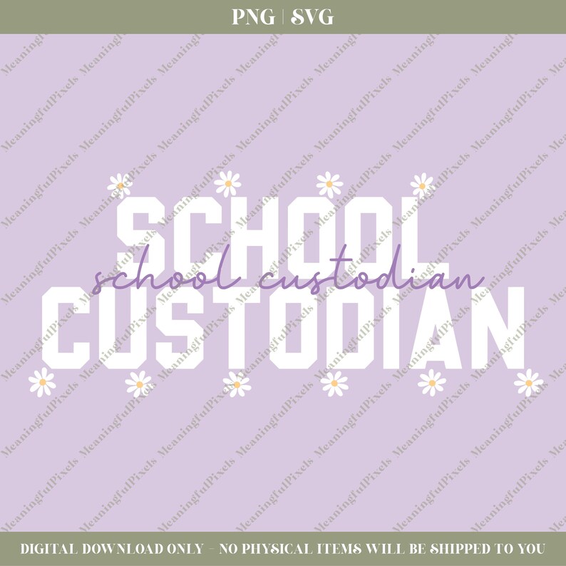 School Custodian SVG & PNG - Etsy