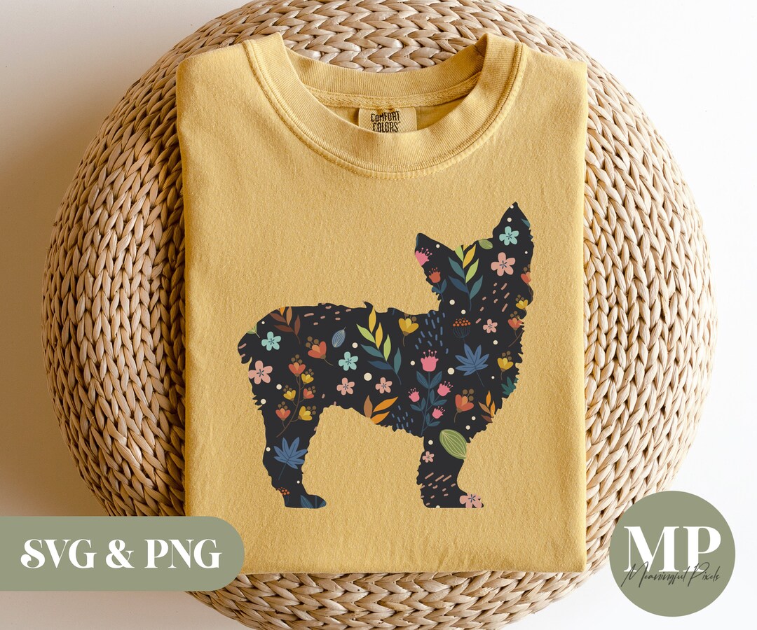 Floral Yorkie | Yorkie SVG & PNG - Etsy