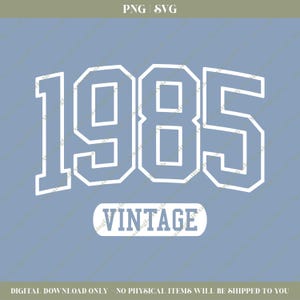 Vintage 1985 SVG & PNG - Etsy