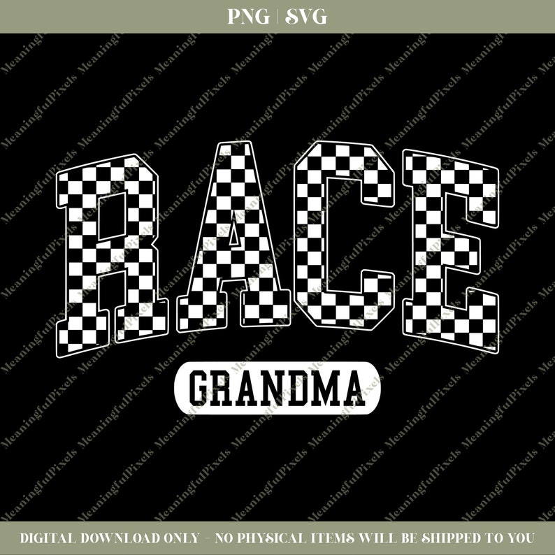 Race Grandma SVG & PNG - Etsy