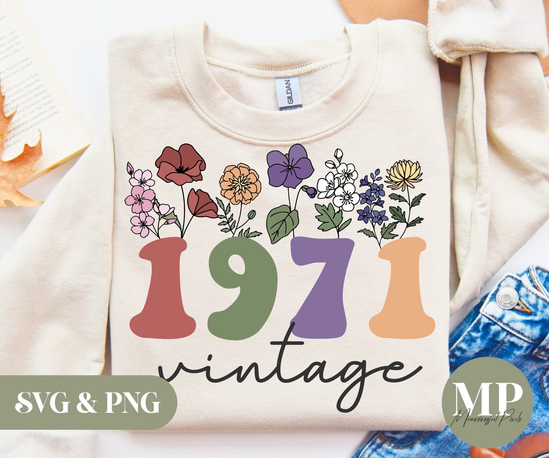 Vintage 1971 SVG & PNG - Etsy
