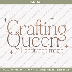 Crafting Queen SVG & PNG - Etsy