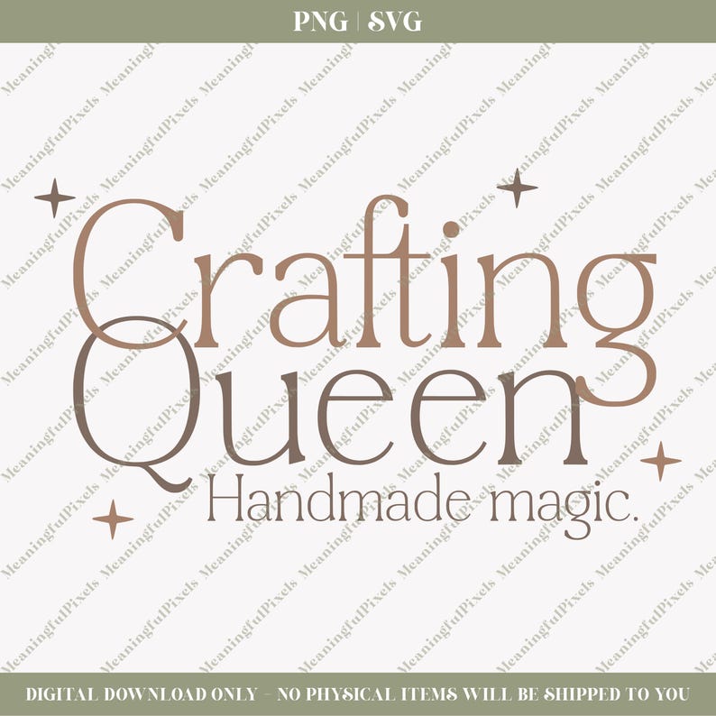 Crafting Queen SVG & PNG - Etsy