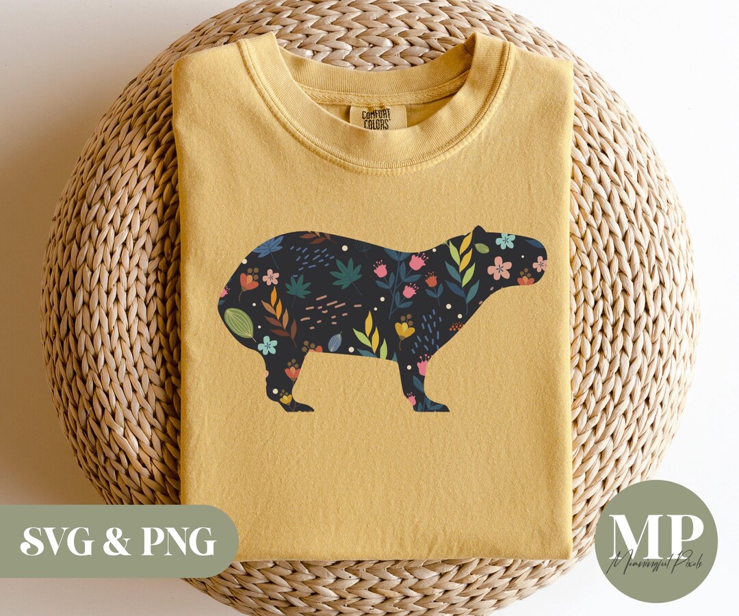 Floral Capybara | Capybara SVG & PNG - Etsy