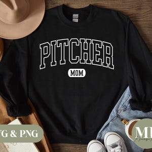 Pitcher Mom SVG & PNG - Etsy