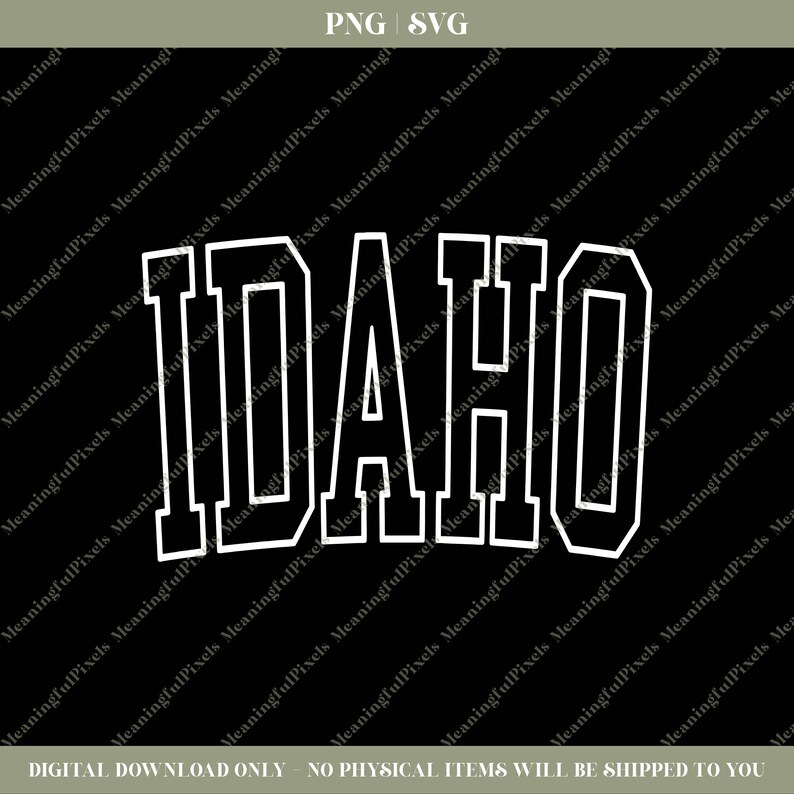Idaho SVG & PNG - Etsy
