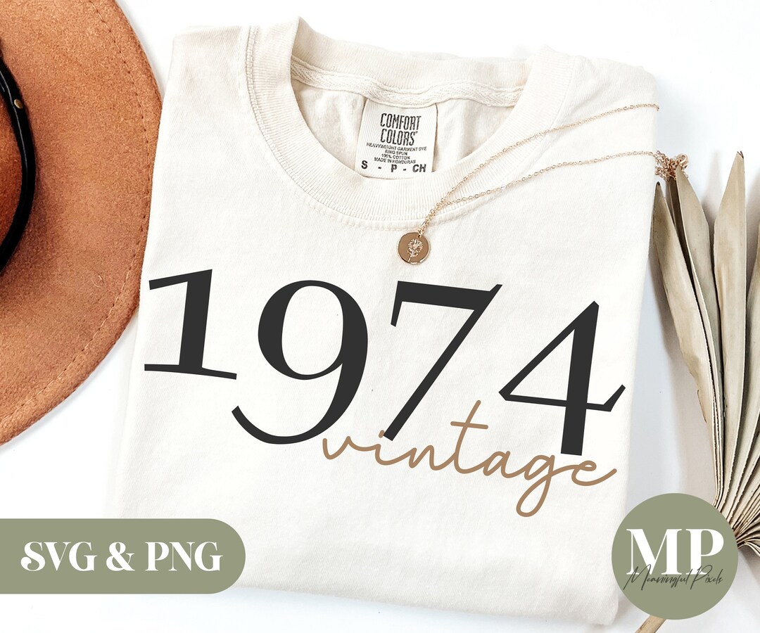 Vintage 1974 SVG & PNG - Etsy