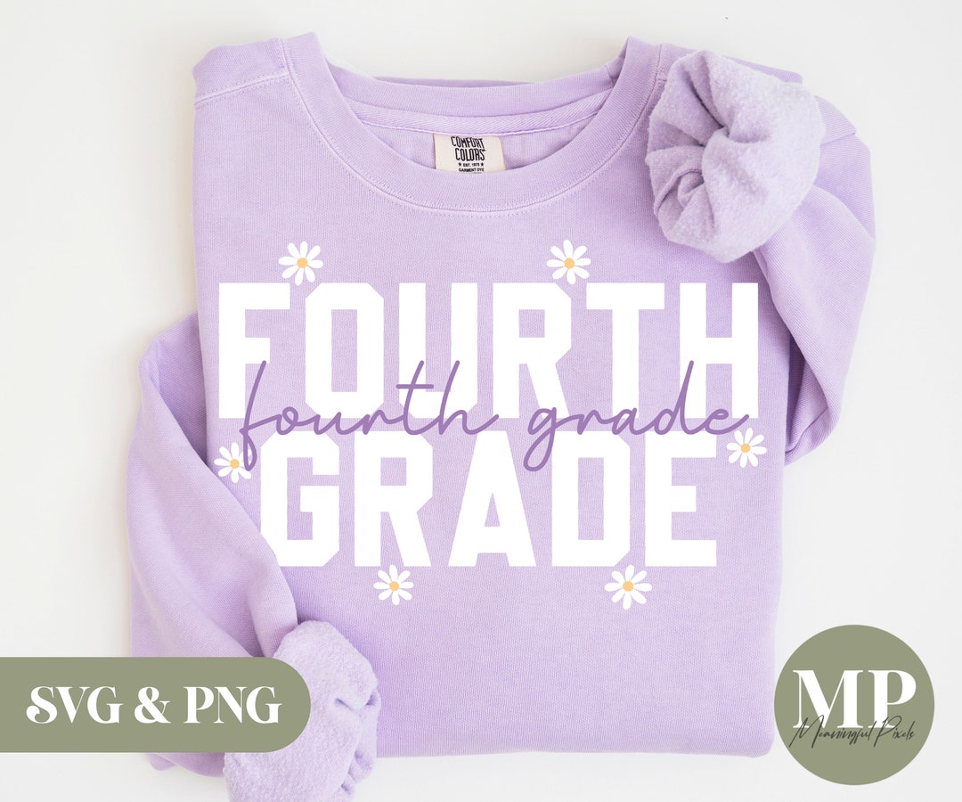 Fourth Grade SVG & PNG - Etsy
