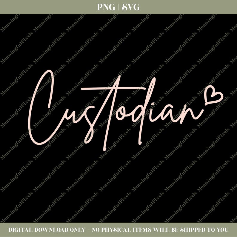 Custodian SVG & PNG - Etsy