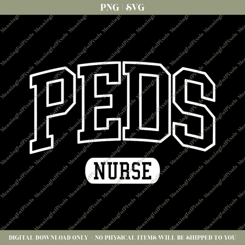 Peds Nurse Pediatric Nurse SVG & PNG - Etsy