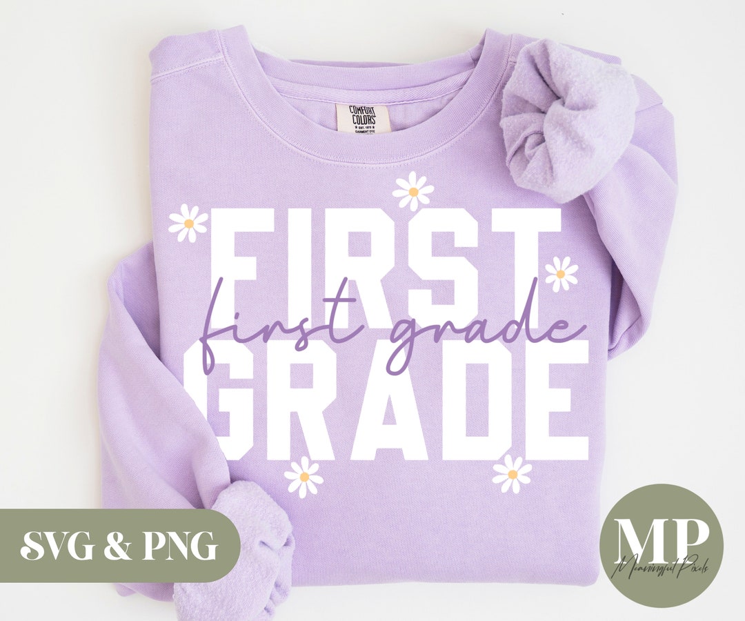 First Grade SVG & PNG - Etsy