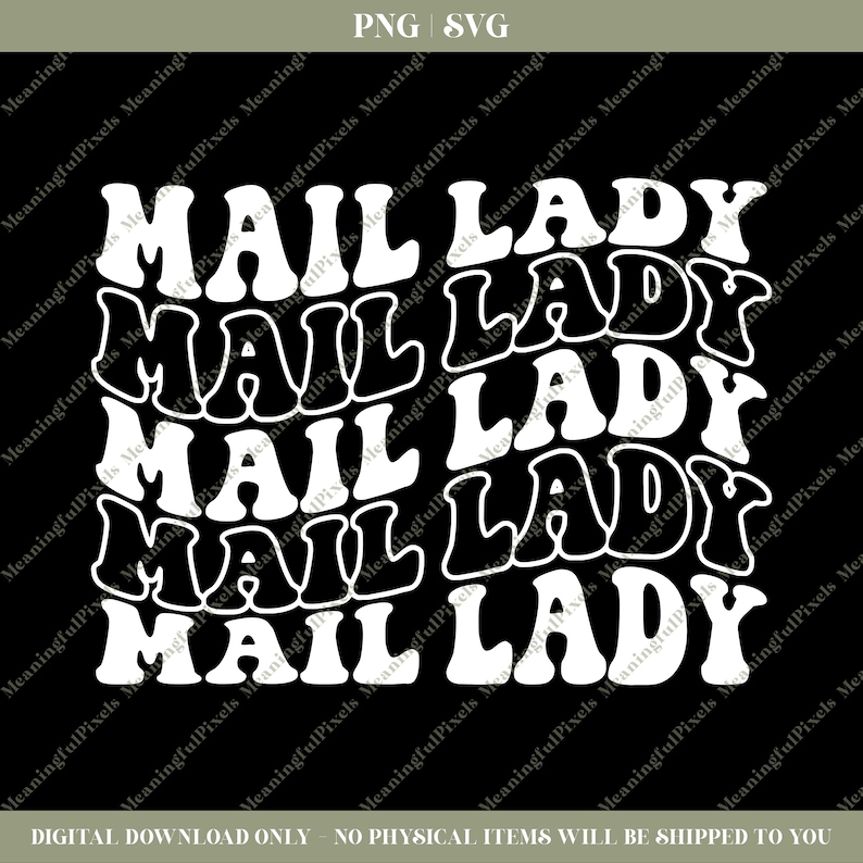 Mail Lady SVG & PNG - Etsy
