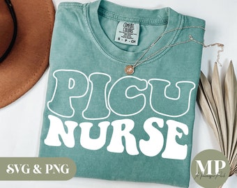 PICU Nurse Svg, Pediatric Intensive Care Unit Svg, PICU Nurse Retro ...