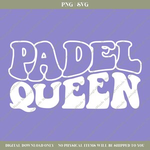 Padel Queen SVG & PNG - Etsy