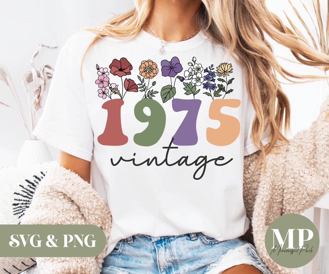 Vintage 1975 SVG & PNG - Etsy