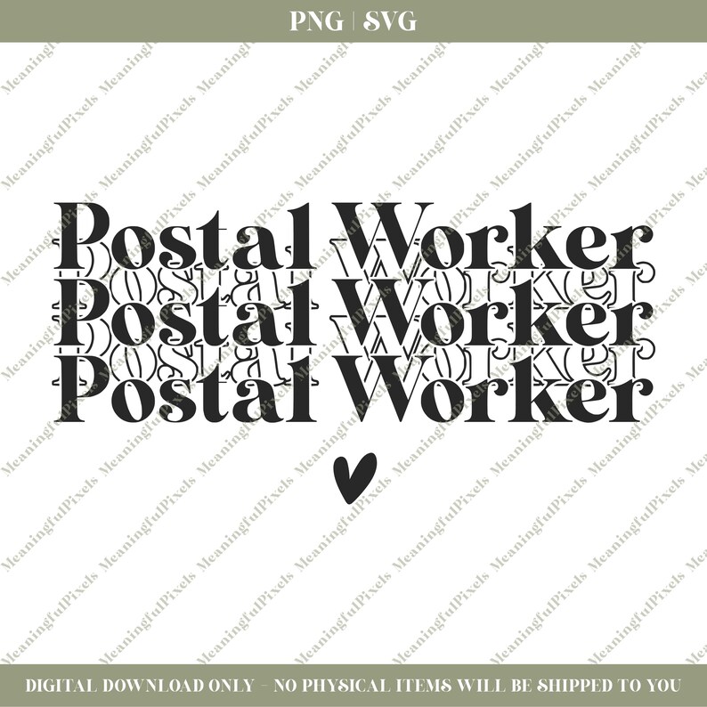 Postal Worker SVG & PNG - Etsy