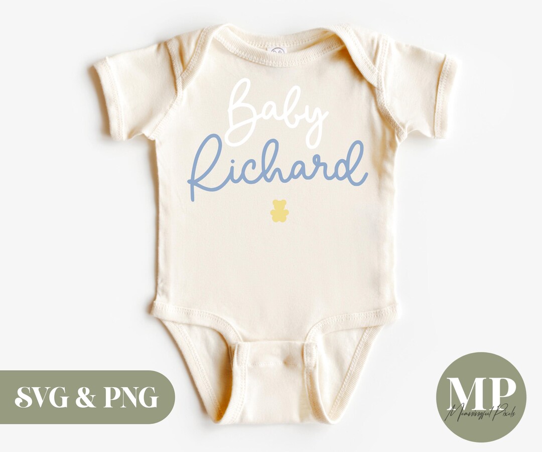 Custom Name Baby Boy SVG & PNG - Etsy