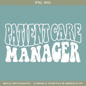 Patient Care Manager SVG & PNG - Etsy