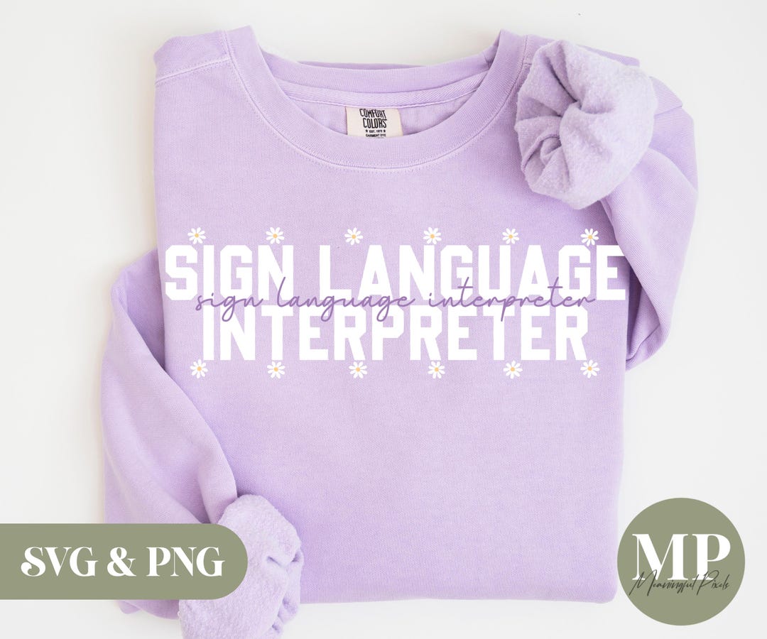 Sign Language Interpreter SVG & PNG - Etsy