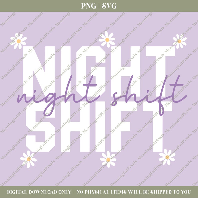 Night Shift SVG & PNG - Etsy