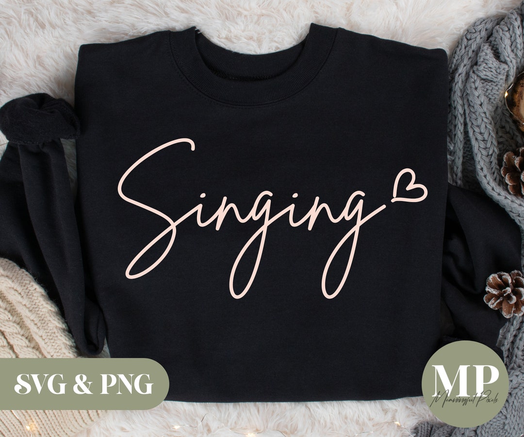 Singing SVG & PNG - Etsy
