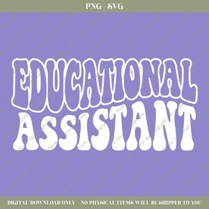 Educational Assistant SVG & PNG - Etsy
