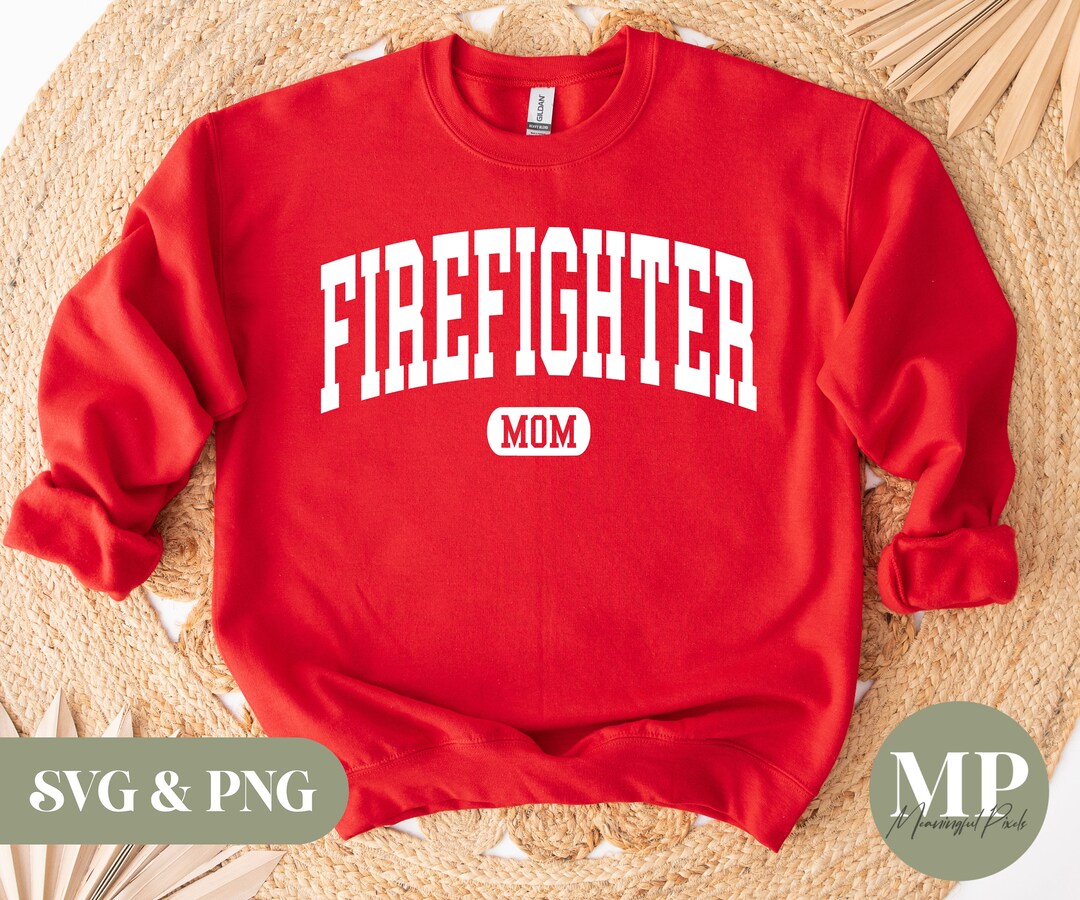 Firefighter Mom SVG & PNG - Etsy