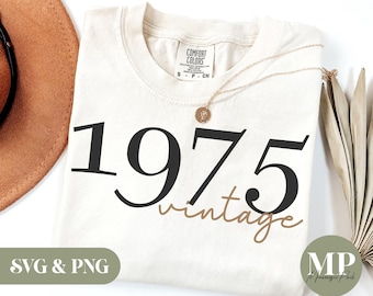 Vintage 1975 SVG and PNG - Etsy