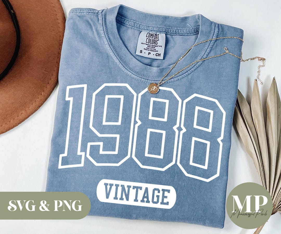 Vintage 1988 SVG & PNG - Etsy