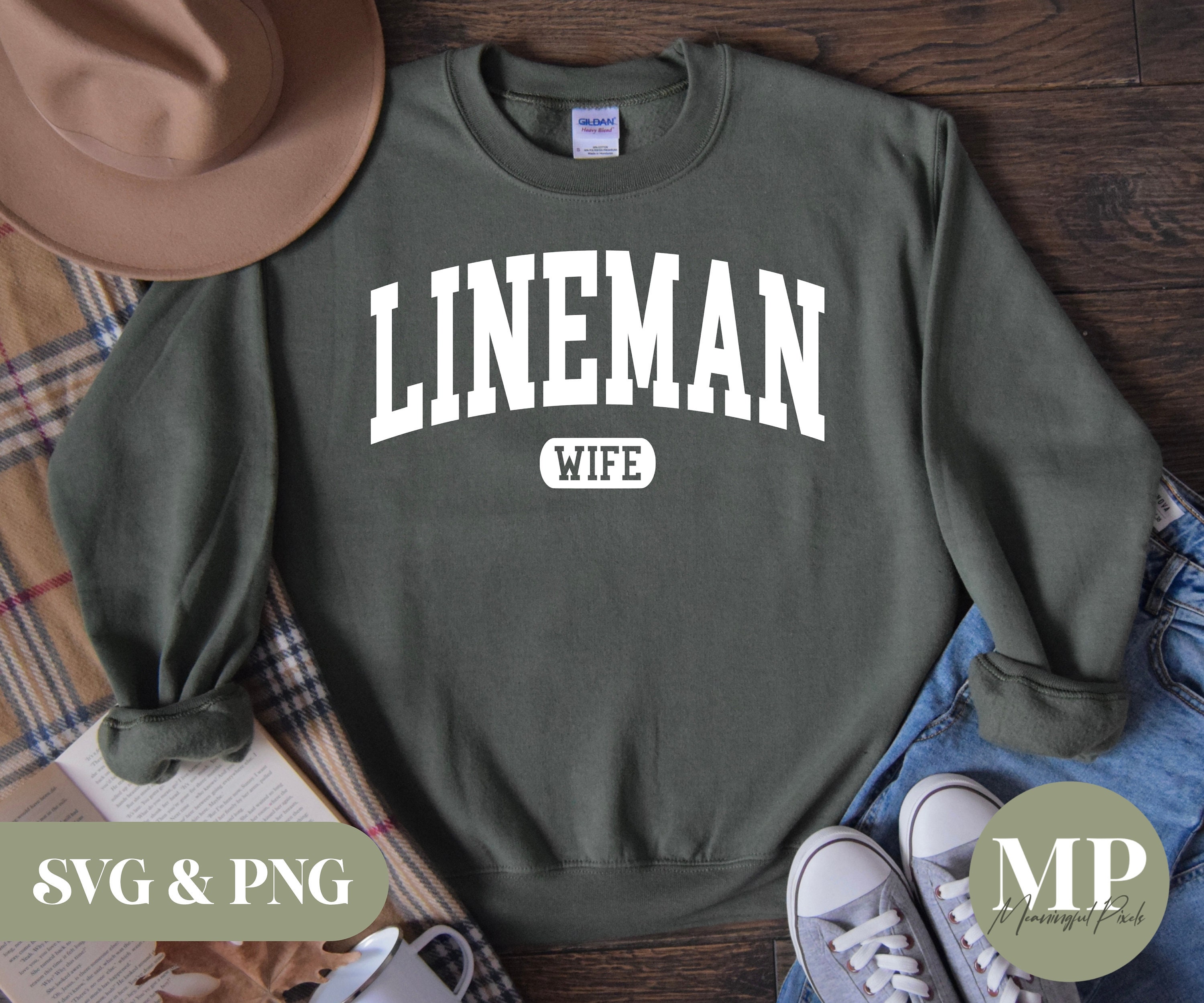 Lineman Wife SVG & PNG - Etsy
