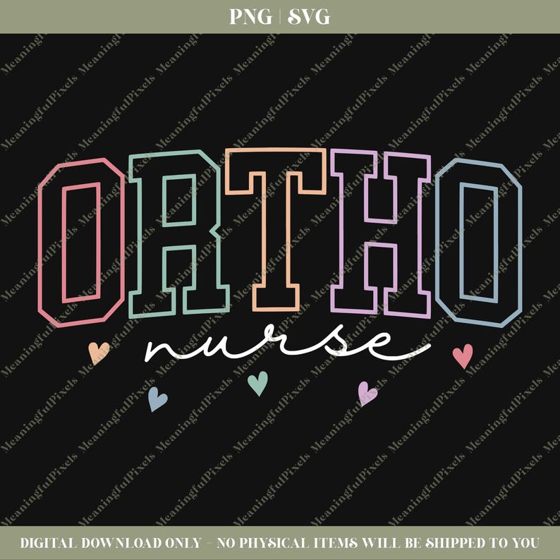 Ortho Nurse SVG & PNG - Etsy