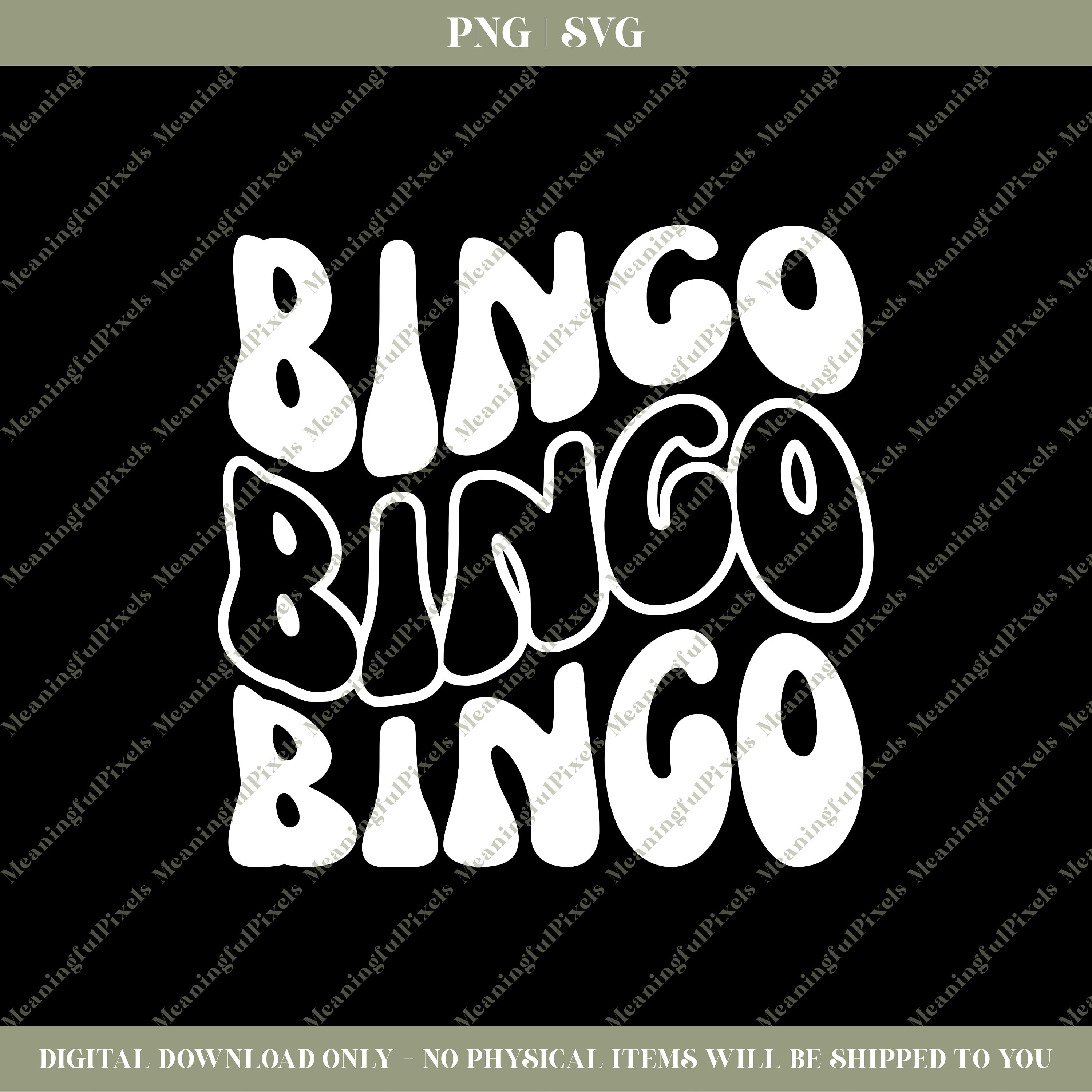 Bingo SVG & PNG - Etsy