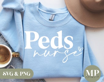 Pediatric Nurse Svg Png Bundle Cricut Free Commercial Use Peds Nurse ...