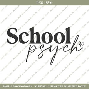 School Psych SVG & PNG - Etsy