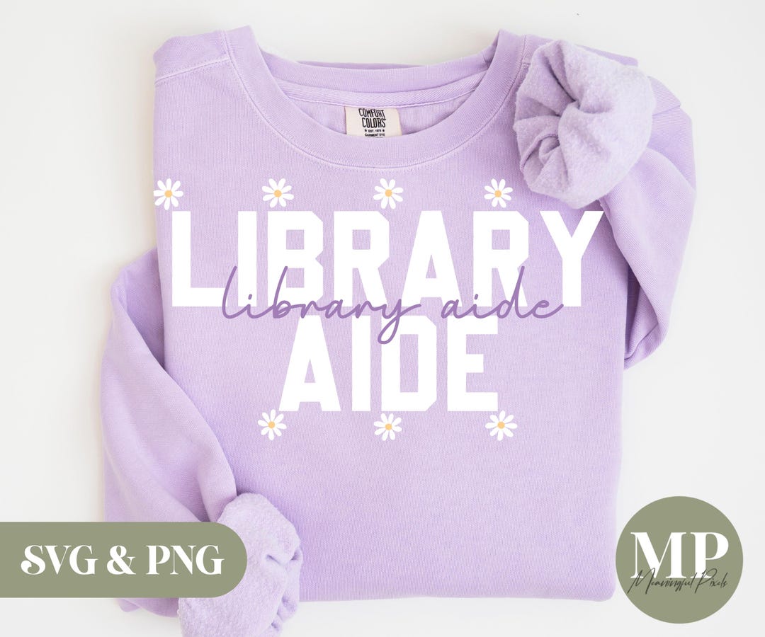 Library Aide SVG & PNG - Etsy