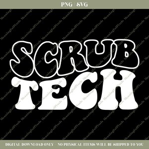 Scrub Tech SVG & PNG - Etsy